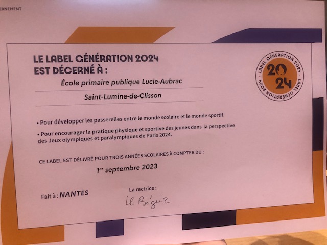 Nous sommes labellisés ! | Ecole publique Lucie Aubrac ...